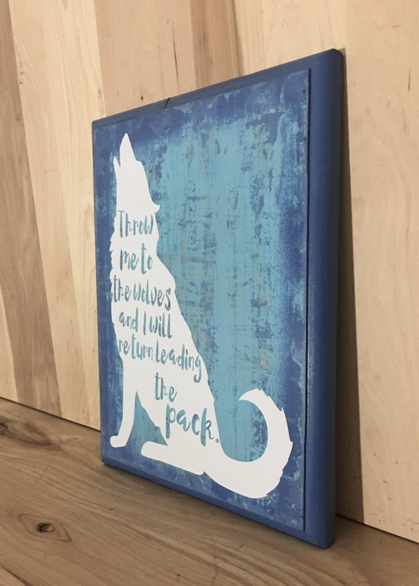 Wolf Wood Sign With Saying, Motivational Wooden Sign – Crafting With My ...