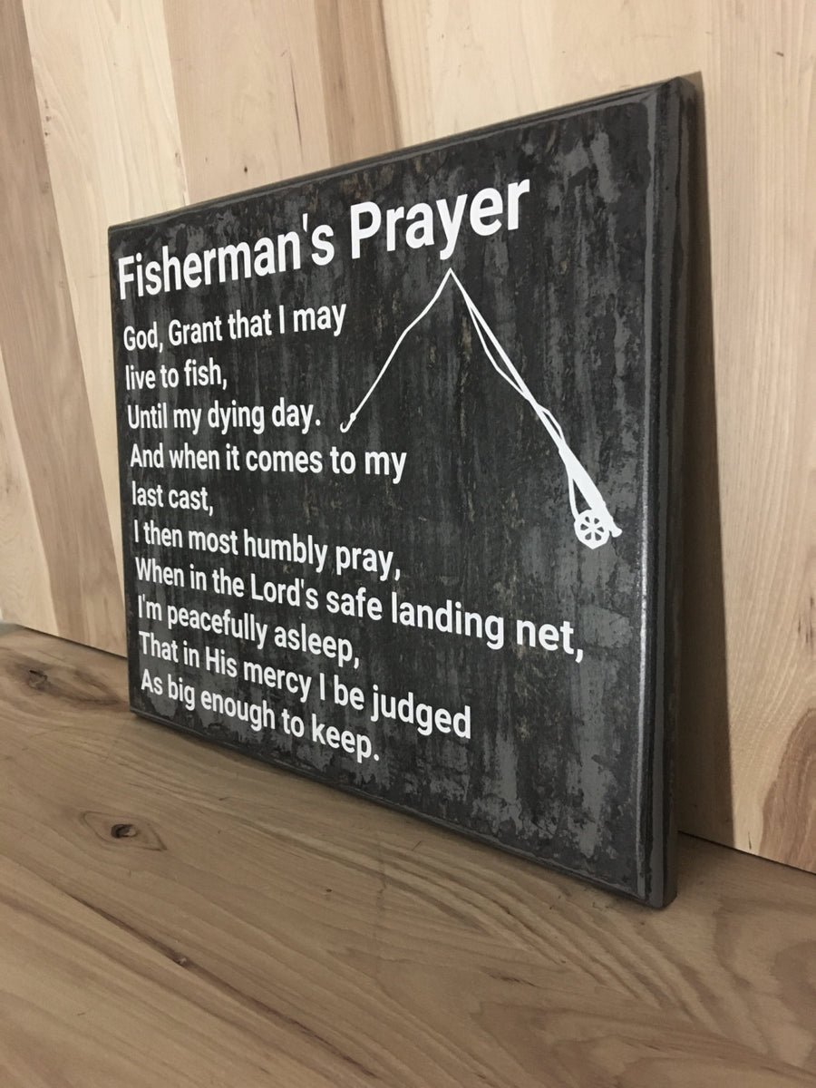 Fisherman's Prayer Wood Sign, Fishing Sign, Religious Wooden Sign ...