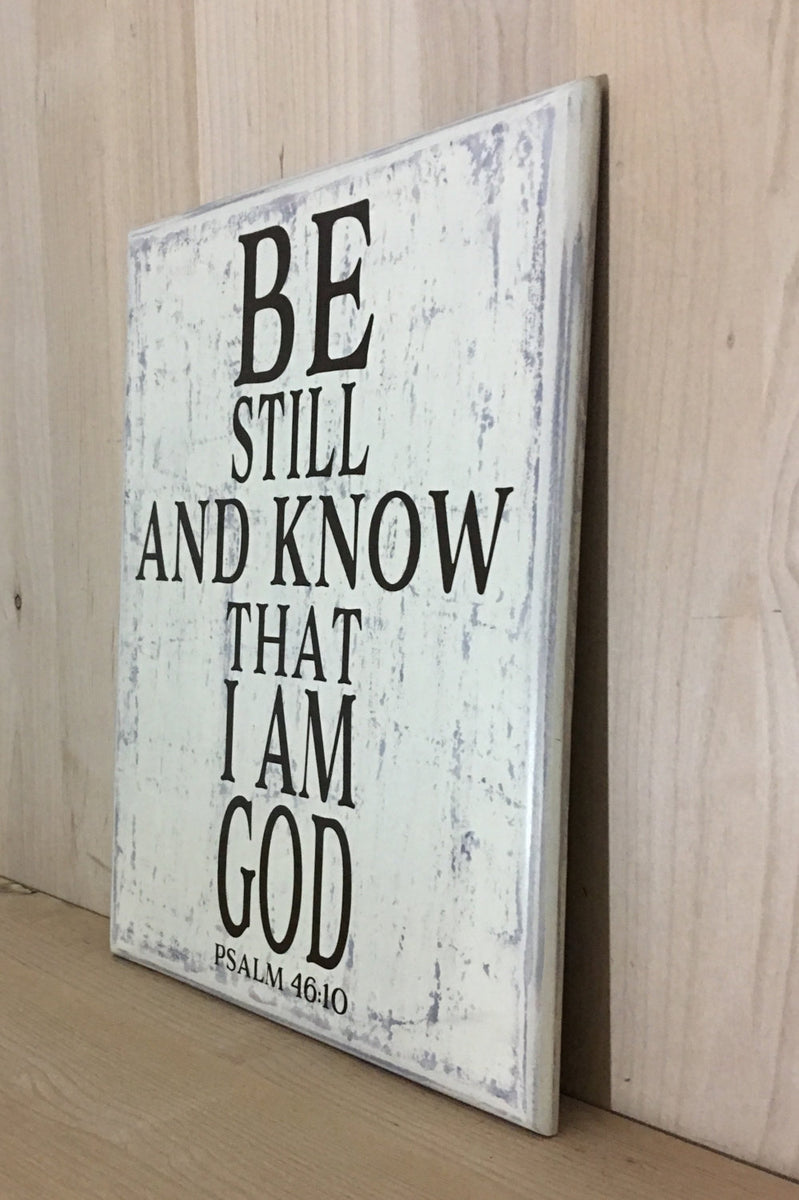 Be Still Wood Sign, Religious Wooden Sign, Christian Wall Art ...