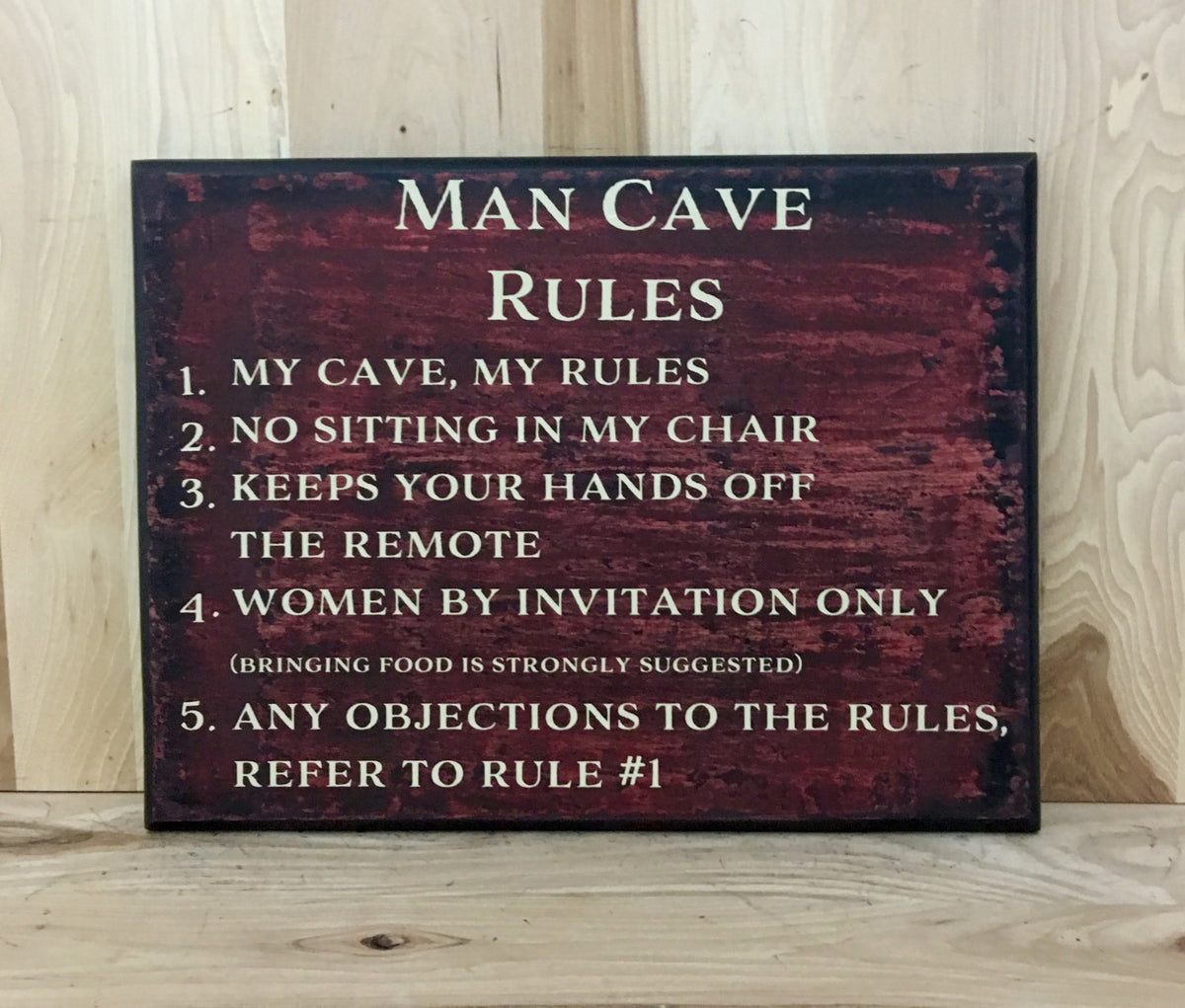 Man Cave Rules Wood Sign, Man Cave Decor, Wooden Sign – Crafting With ...