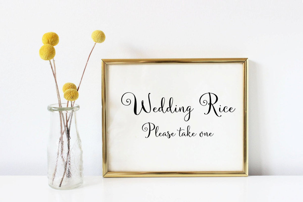 Wedding Rice Art Print, Wedding Sign Digital Download – Crafting With ...