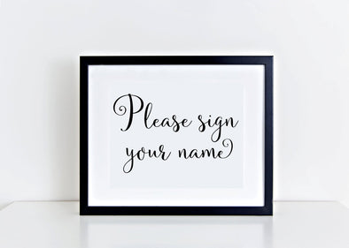 Please Sign Your Name Wedding Sign, Digital Download – Crafting With My ...