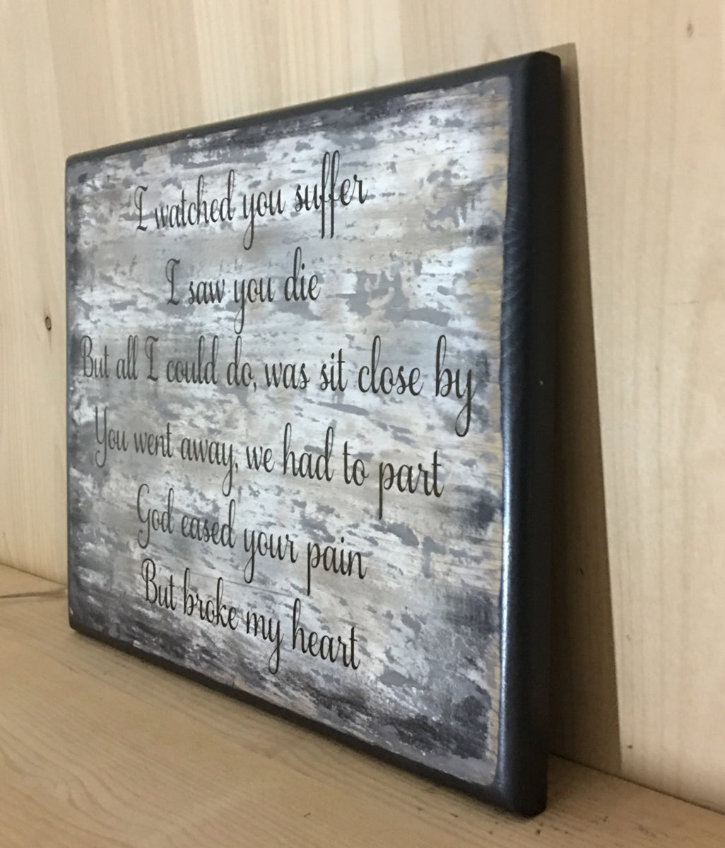 Memorial Wooden Sign, Memorial Wall Art Decor, Sympathy Gift – Crafting ...