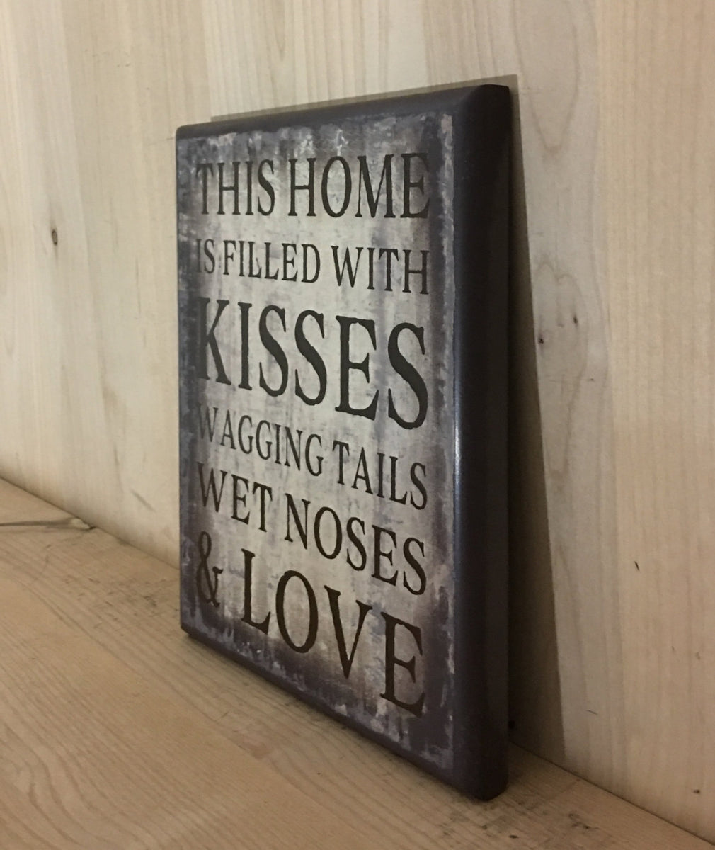 Wagging Tails Wet Noses Dog Wooden Sign, Gift For Dog Lover – Crafting ...