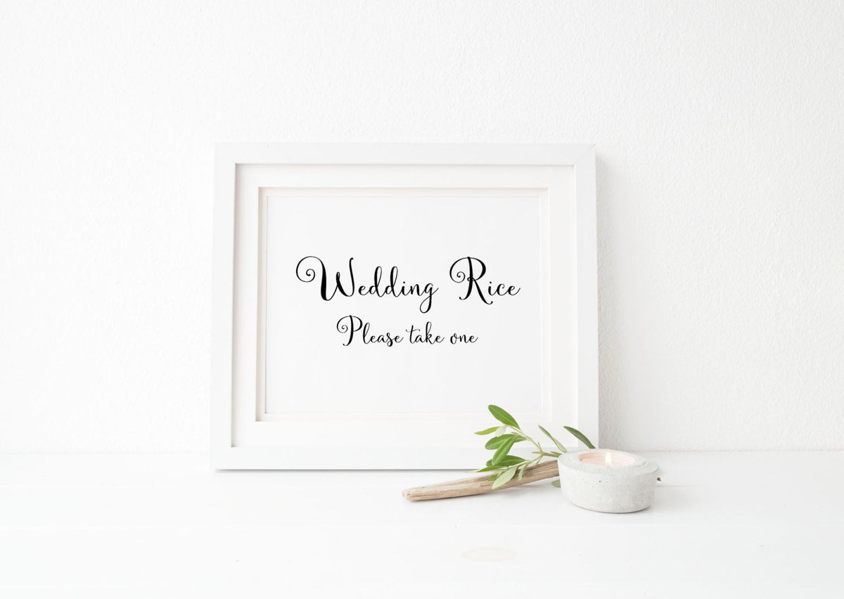 Wedding Rice Art Print, Wedding Sign Digital Download – Crafting With ...