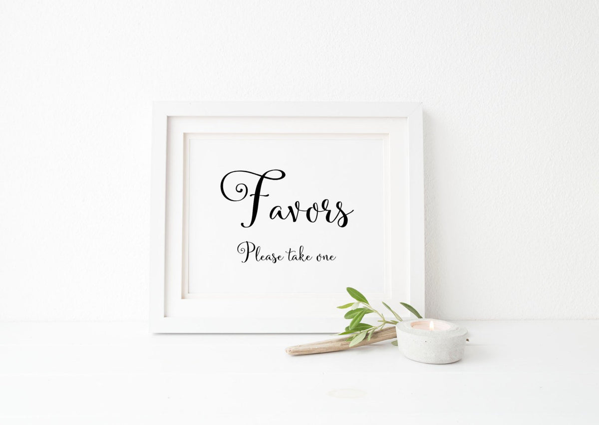 Favors Wedding Sign, Digital Download Wedding Art Print – Crafting With ...
