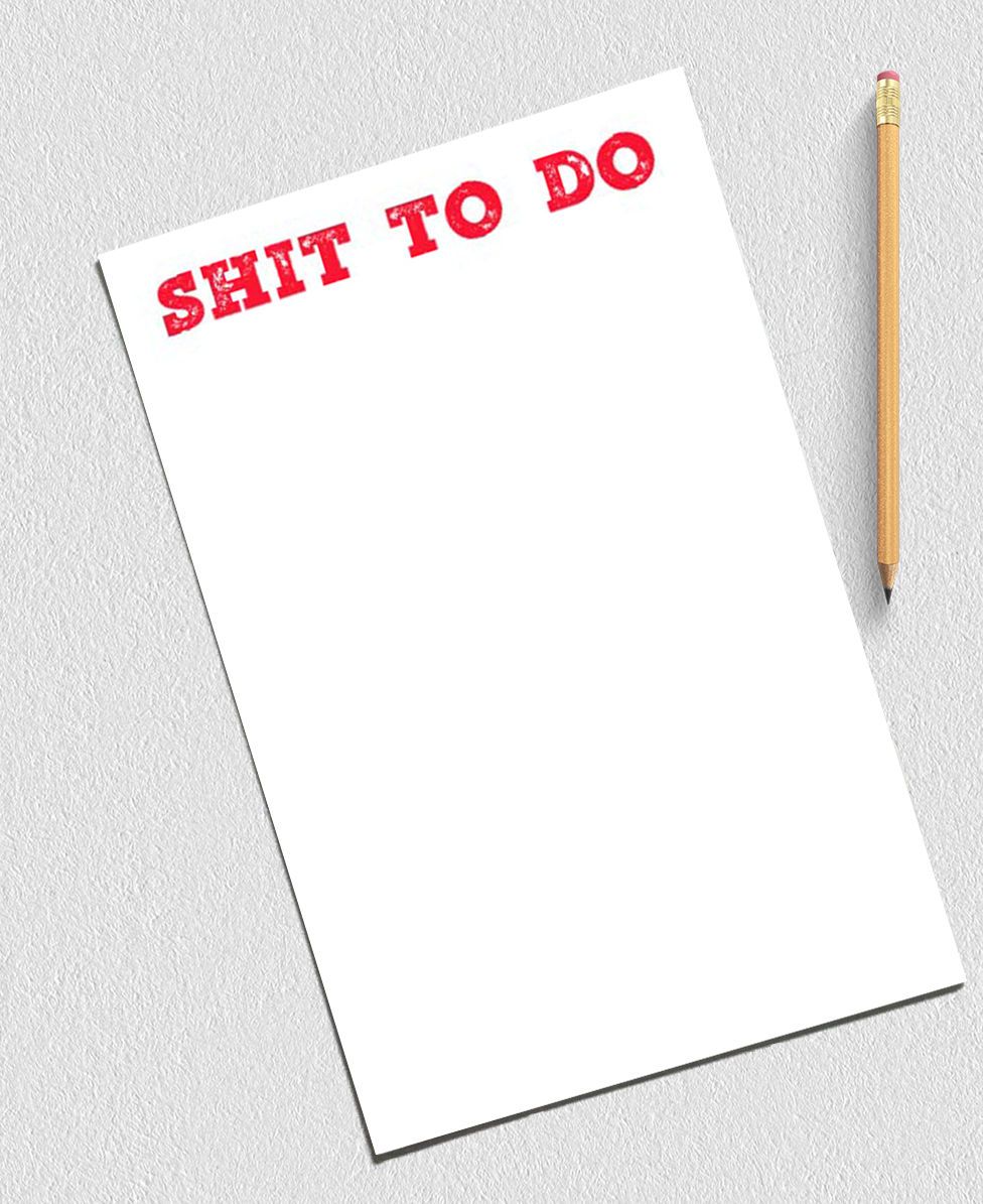 Funny Notepad, Sh** To Do Notepad, Shit To Do Notepad – Crafting With ...