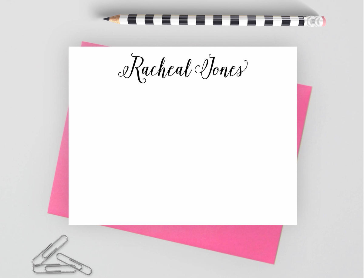 Modern Personalized Note Card Set, Personalized Stationery – Crafting ...