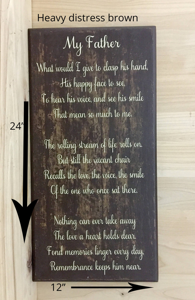 Memorial Wood Sign, Loss Of Father Sign, Memorial Gift – Crafting With ...