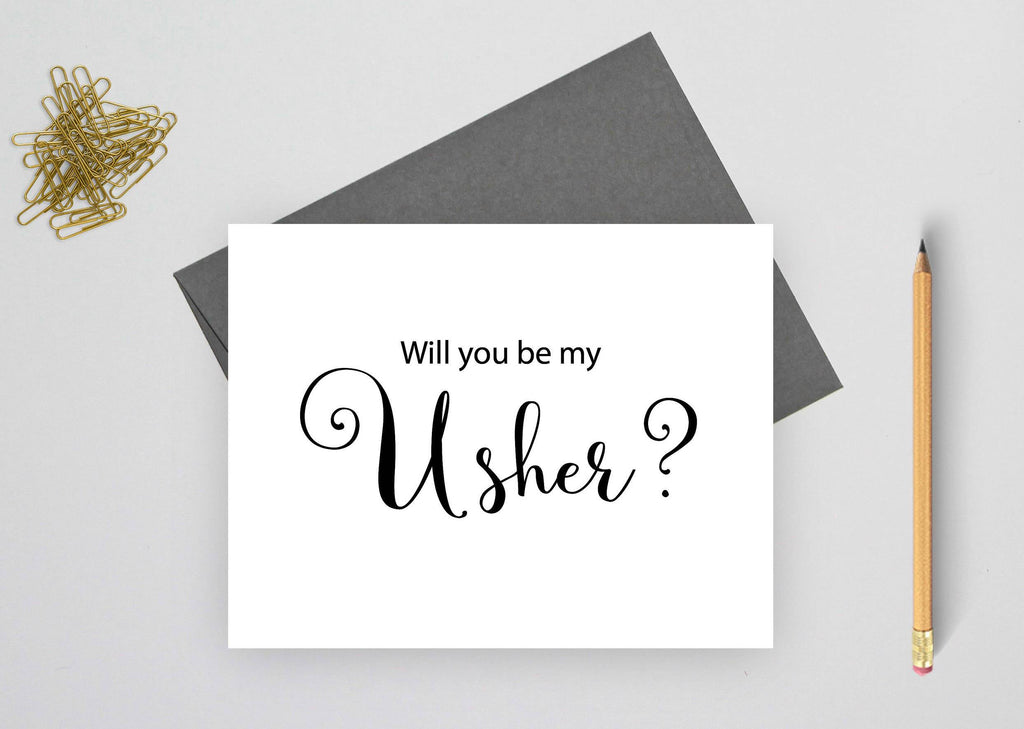 Will You Be My Usher Wedding Card, 1 Card, Folded Card – Crafting With ...