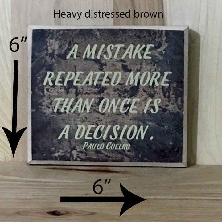 A Mistake Wood Sign, Inspirational Wooden Sign, Wall Decor – Crafting ...