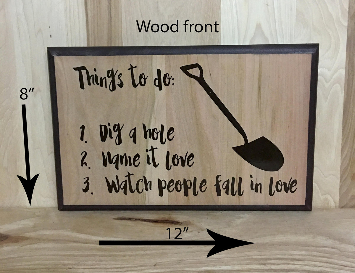 Funny Sign, Things To Do Funny Wood Sign, Humorous Wall Decor ...
