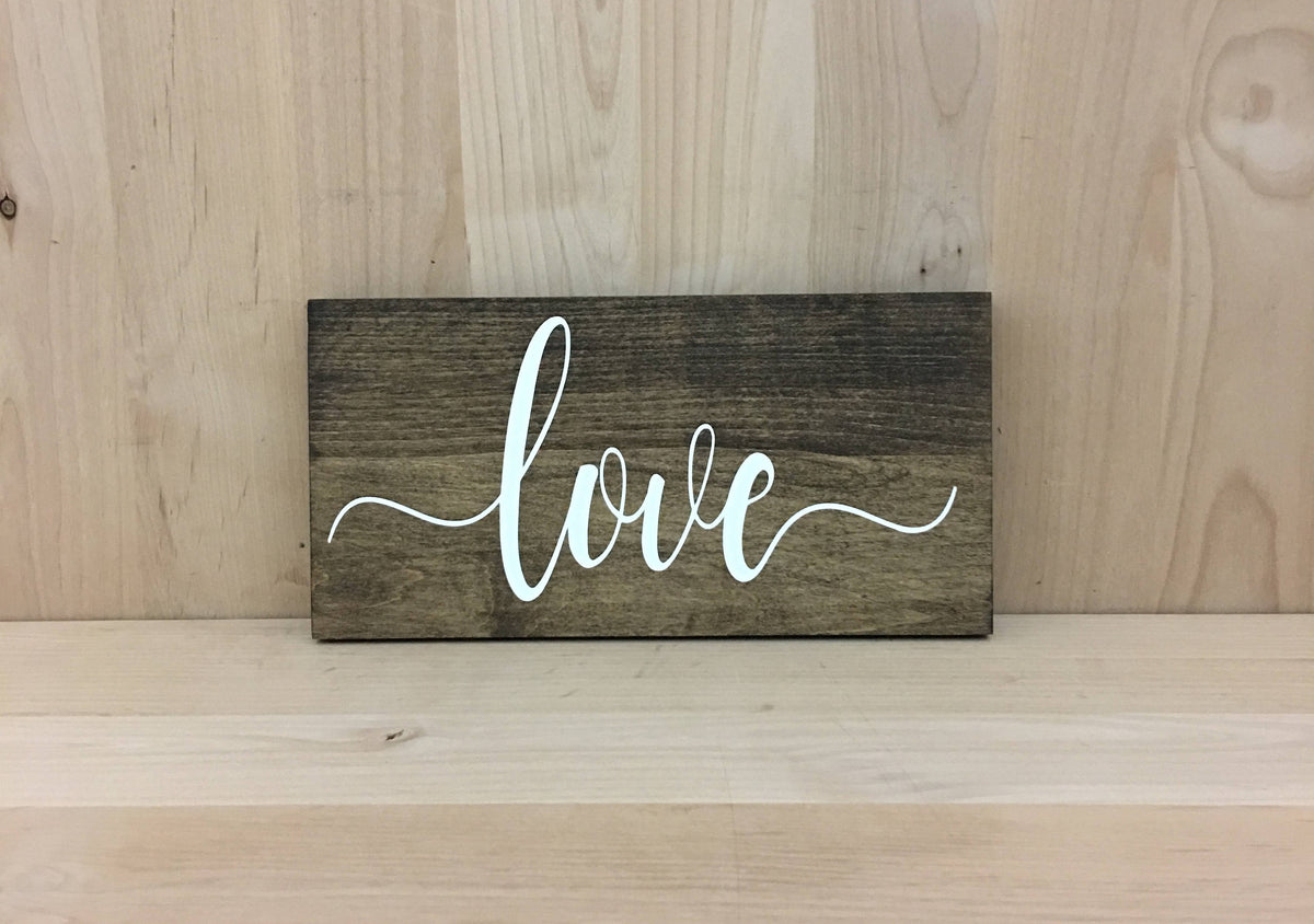 Love Custom Wood Sign, Script Love Wooden Sign, Wedding Sign – Crafting ...