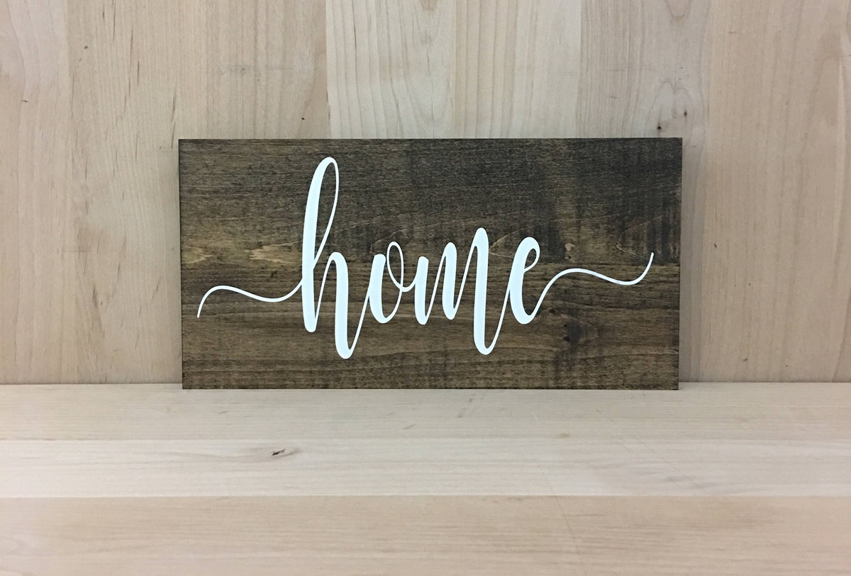 Home Wood Sign Home Decor, Calligraphy Home Wooden Sign – Crafting With ...