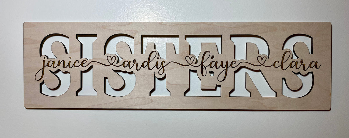 Personalized sister wood sign home decor, gift for sister, sister cust ...