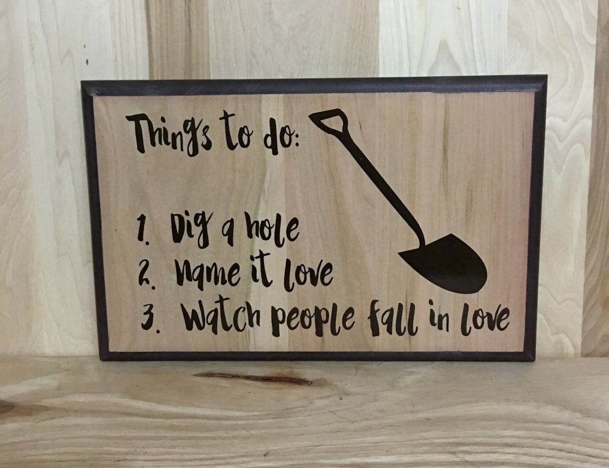Funny Sign, Things To Do Funny Wood Sign, Humorous Wall Decor ...